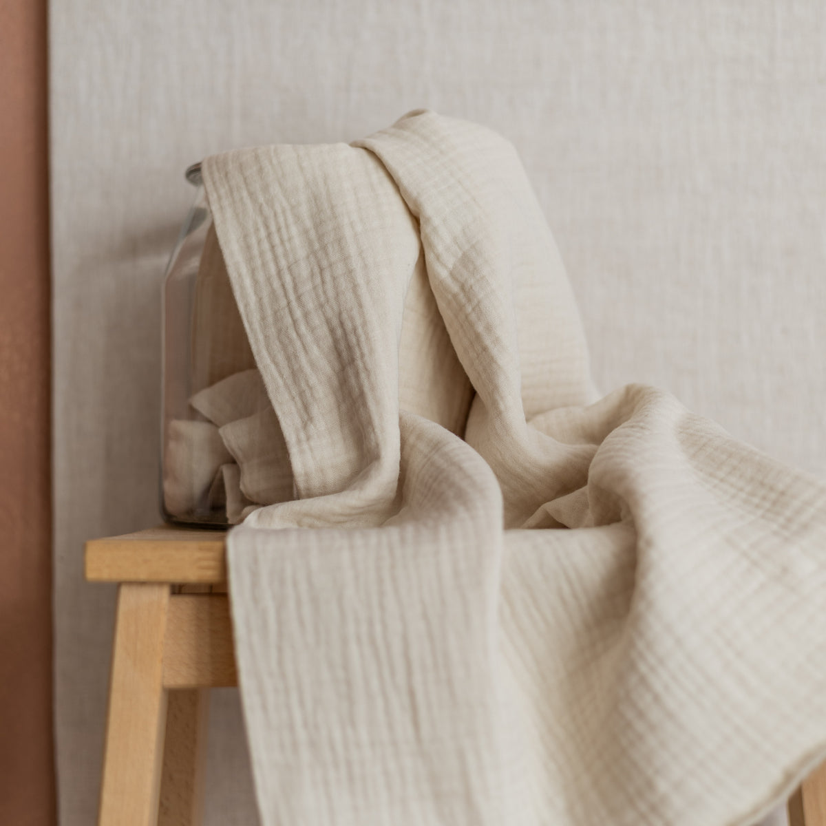 Troslojni muslin / milk – mylittlefabricshop