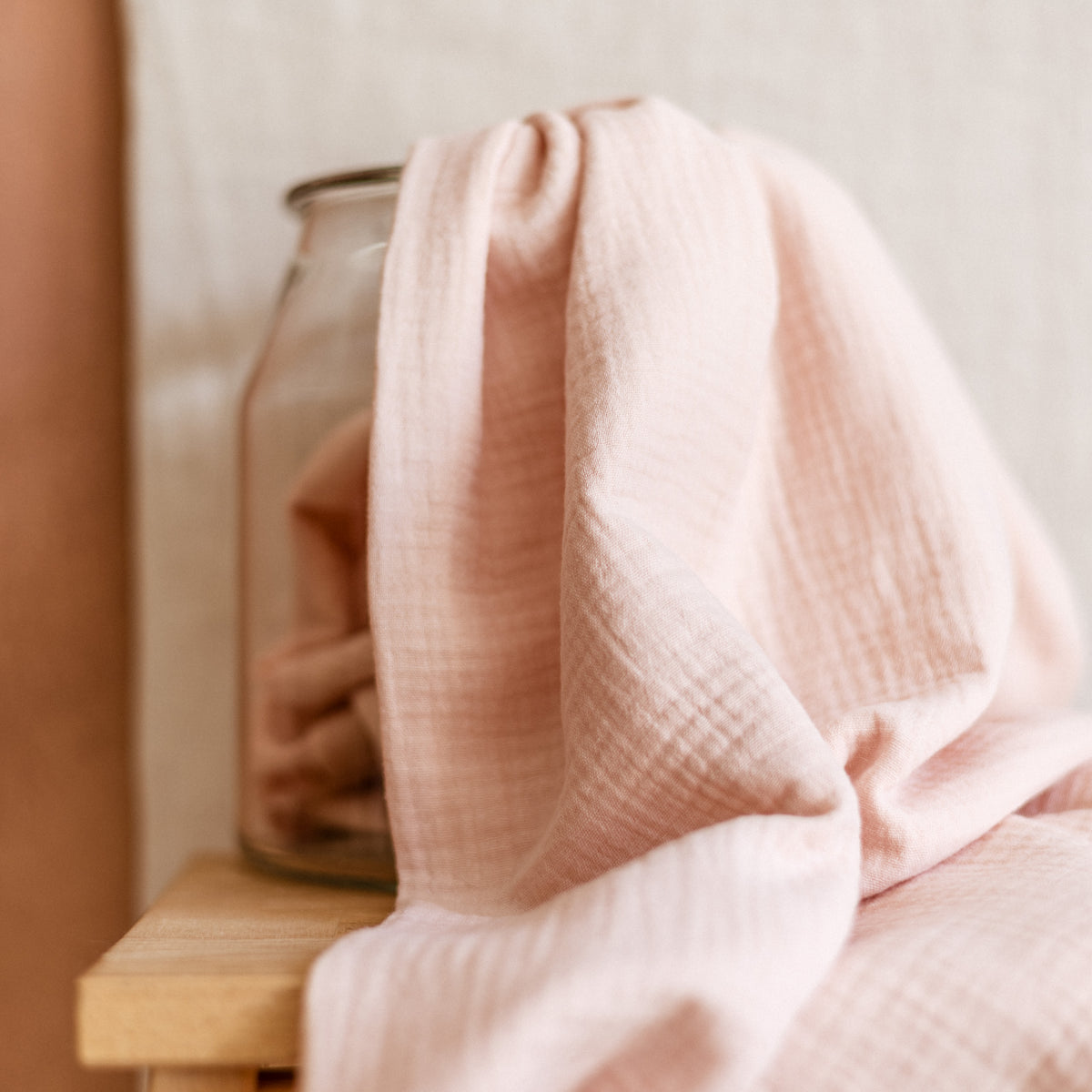 Organic Cotton Muslin / Blush – mylittlefabricshop