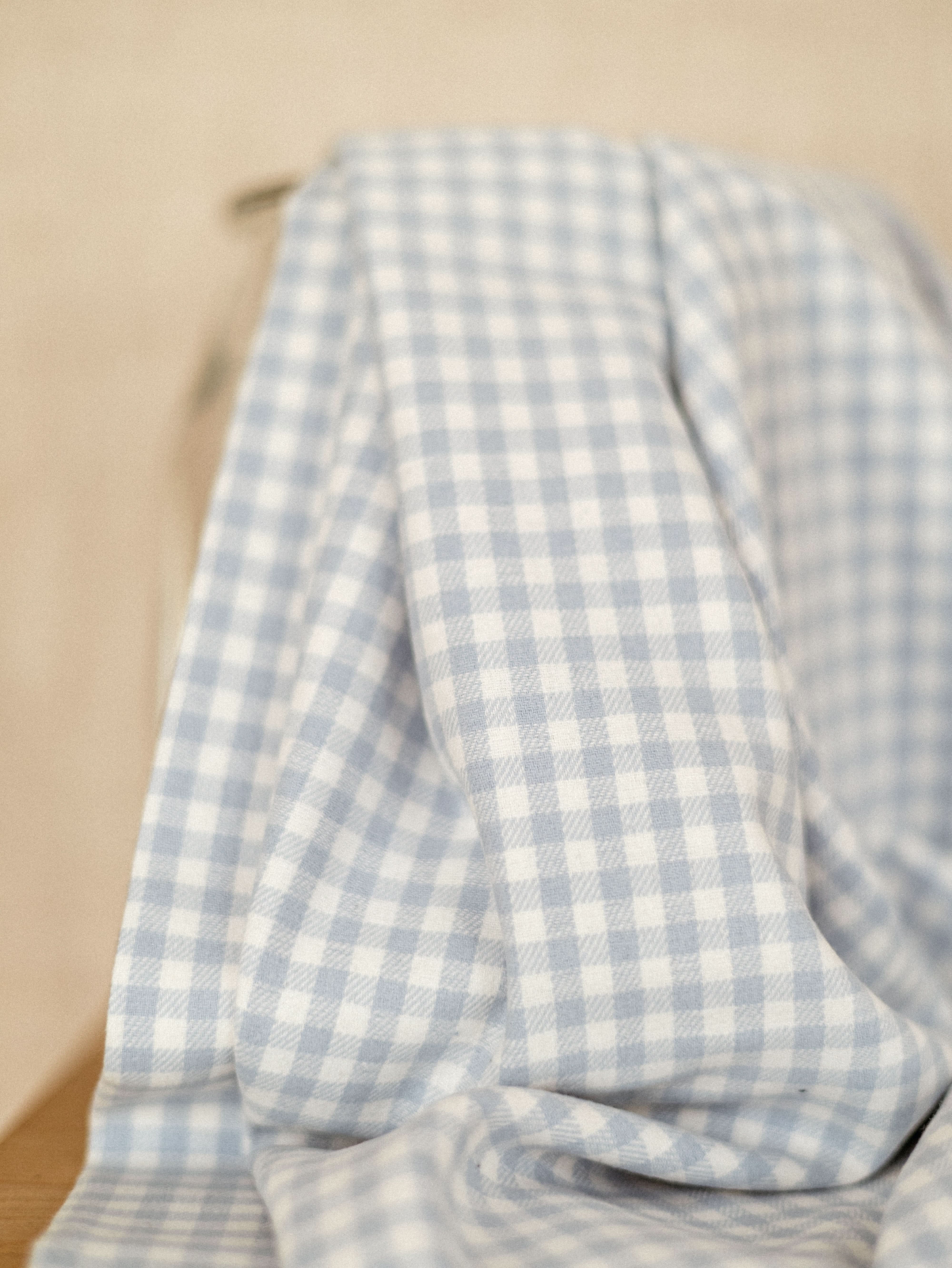 Yarn Dyed Cotton / Bushed Checkers - Light Blue – mylittlefabricshop