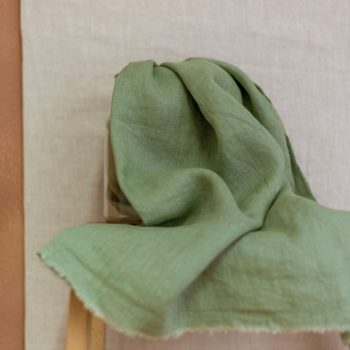 Washed Linen / Sage – mylittlefabricshop
