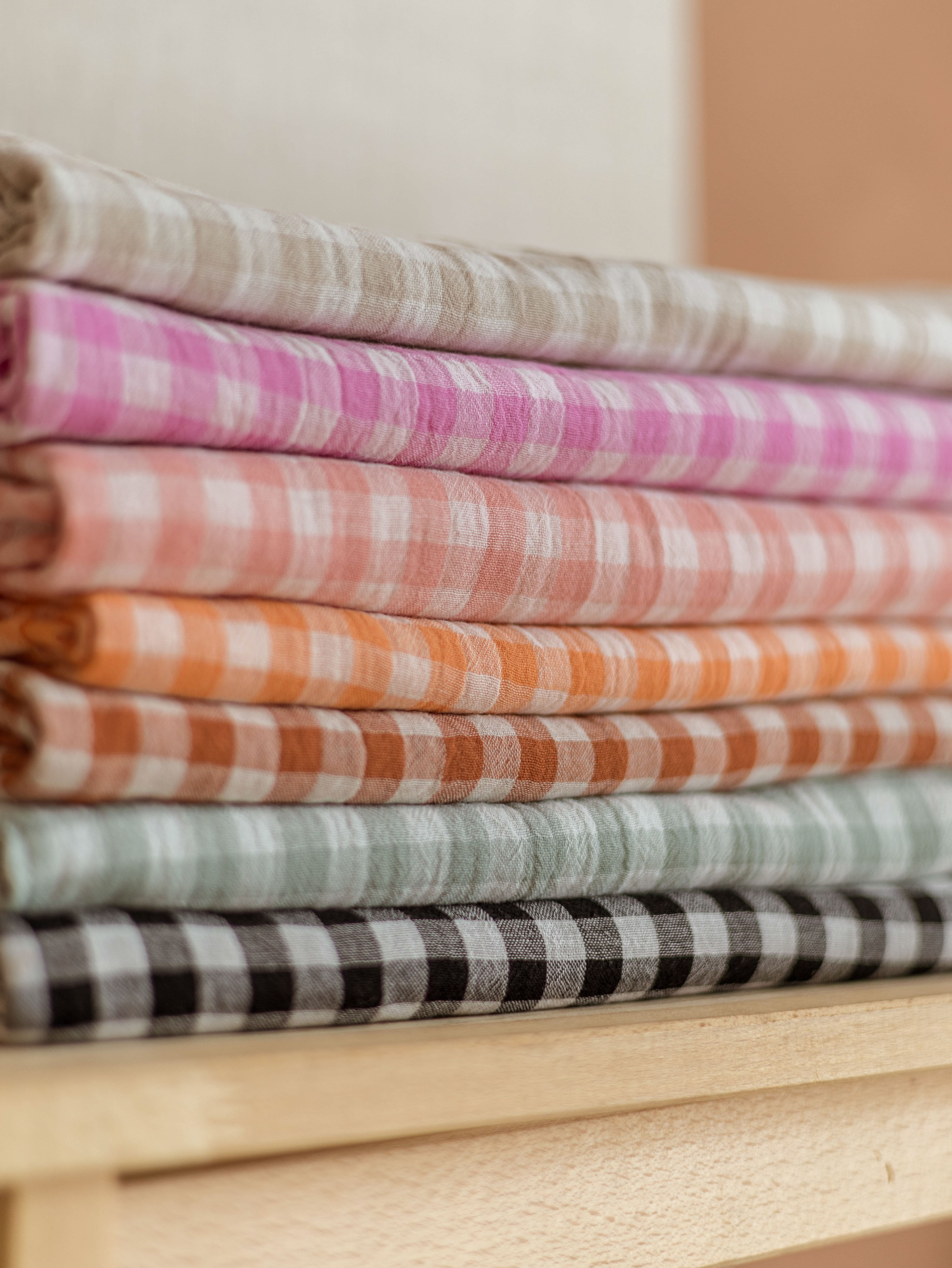 Muslin / checkers - olive – mylittlefabricshop