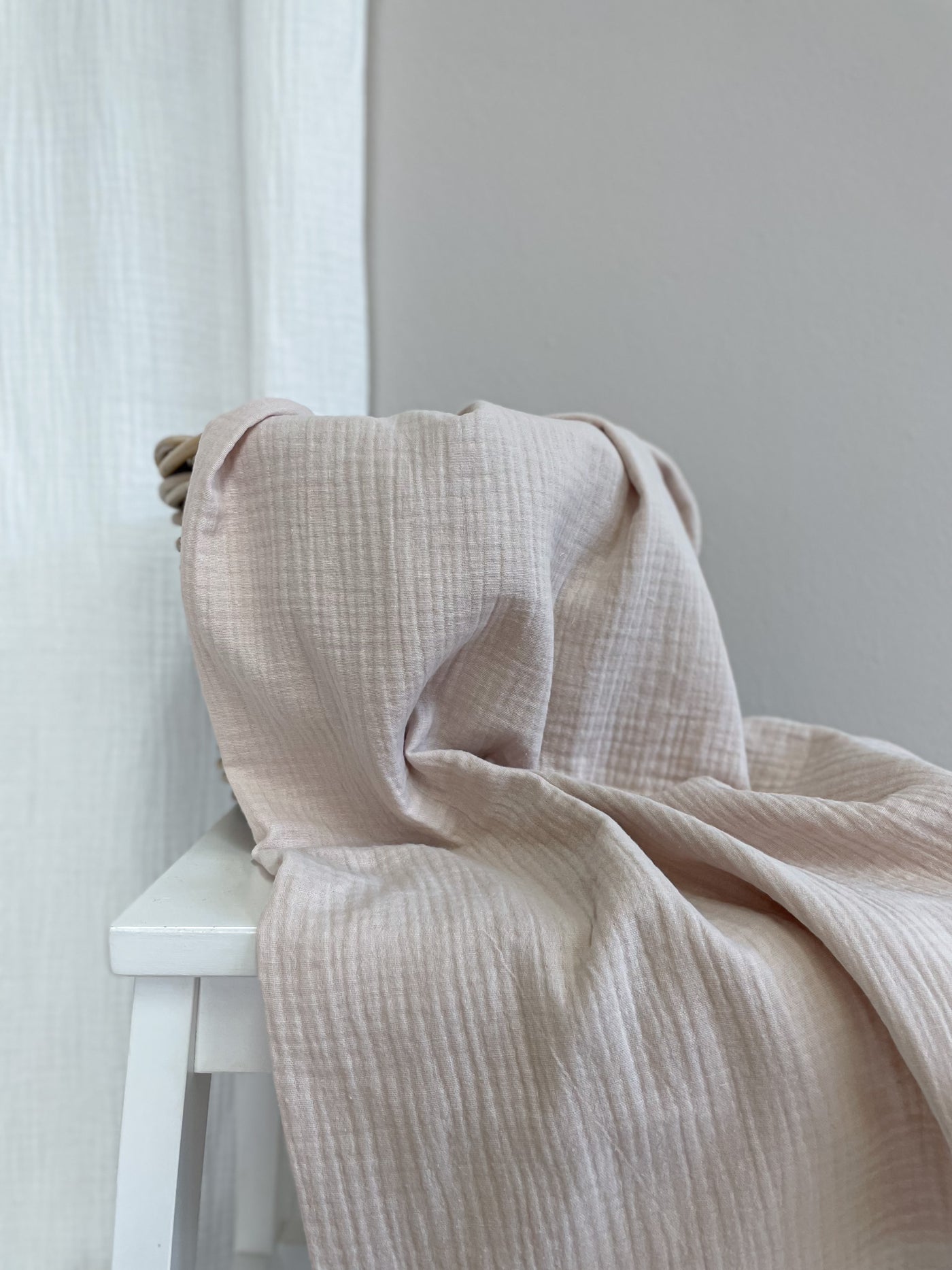 Organic Cotton muslin / dark petale – mylittlefabricshop