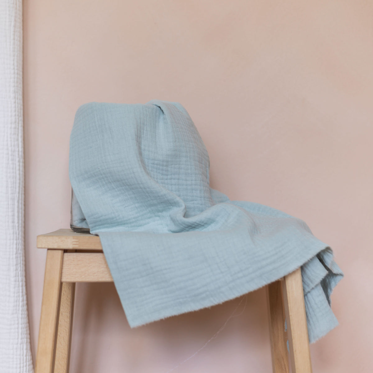 Troslojni muslin / sea green – mylittlefabricshop