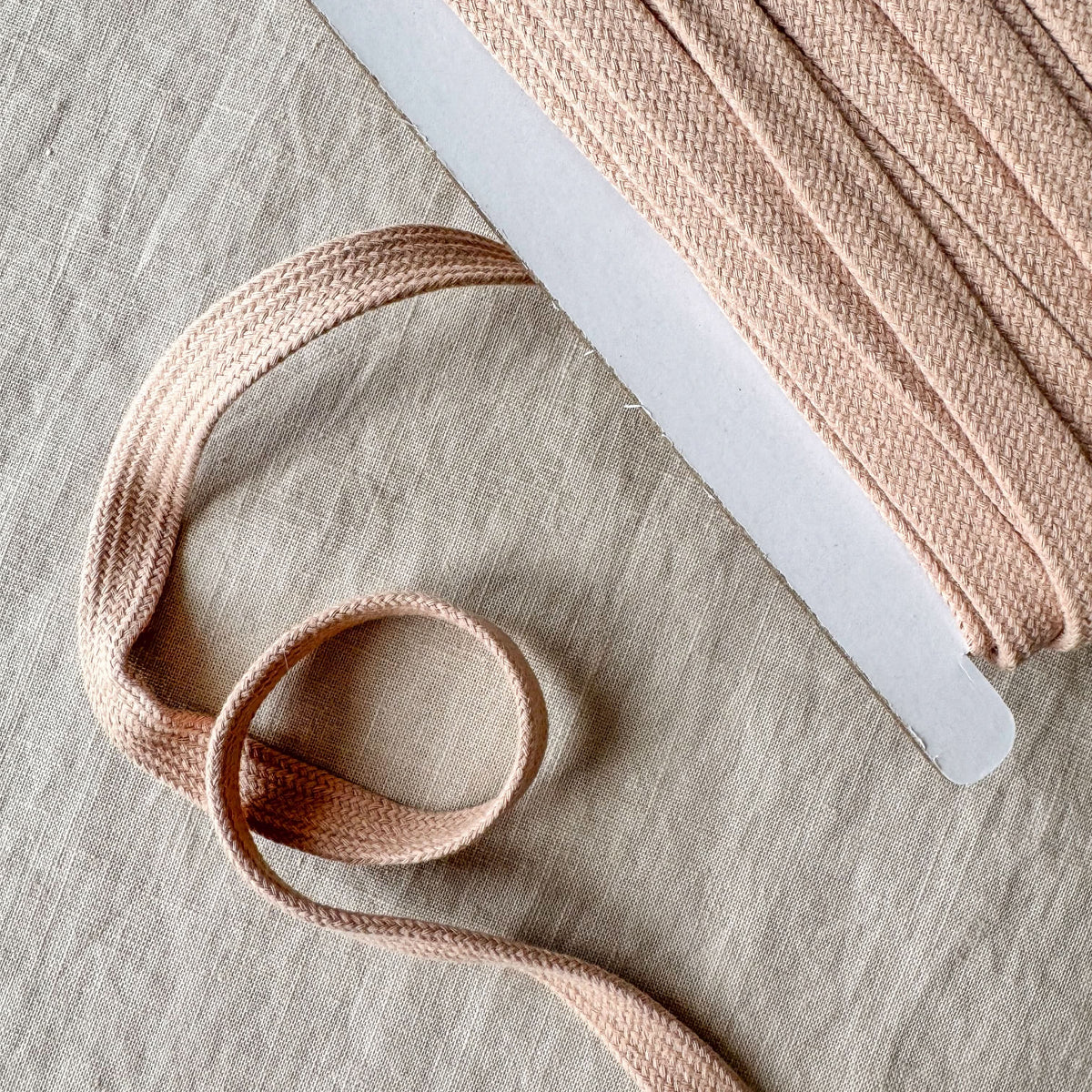 Flat cotton cord / creamy beige – mylittlefabricshop