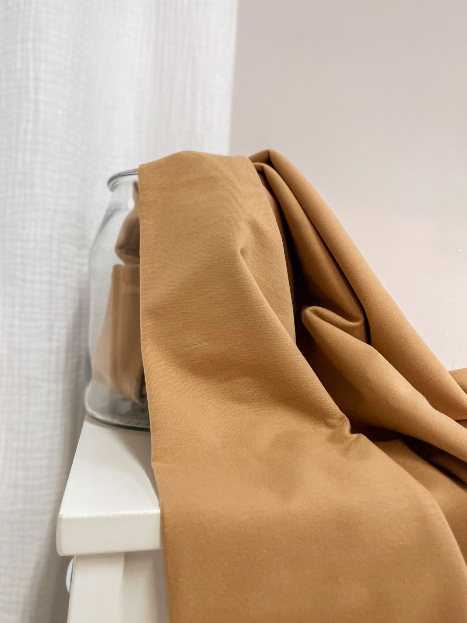 Cotton french terry / camel – mylittlefabricshop
